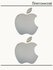 2-е (Две) Термонаклейки Apple