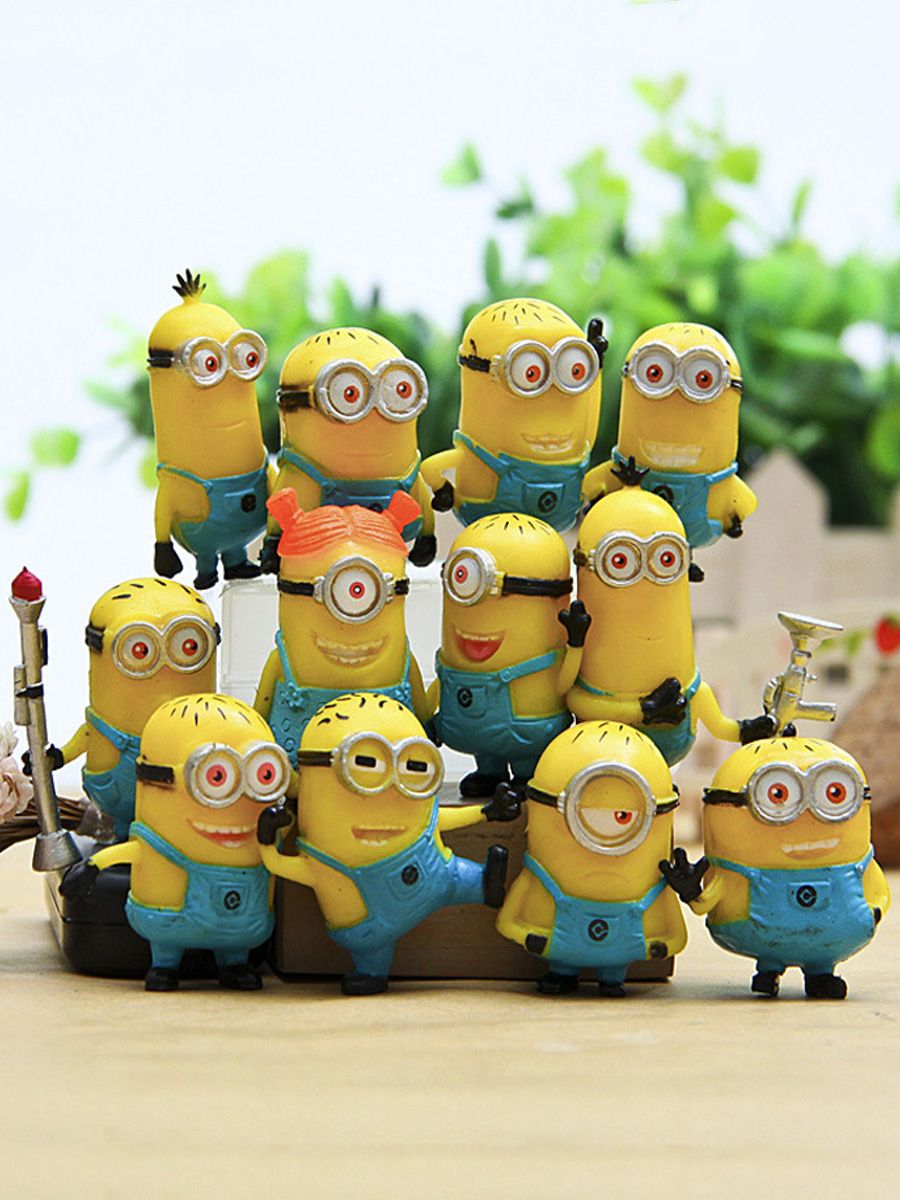 Набор фигурок Миньоны / Minions миниатюры Аниме фигурки Детские игрушки 12шт детский набор аниме миниатюры 12 фигурок