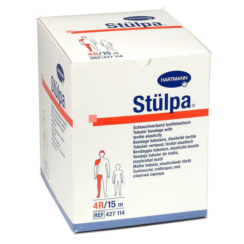 Бинт STLPA (Штюльпа) 4R, 10см х15м, трикотажный, трубчатый, подкладочный, 427114