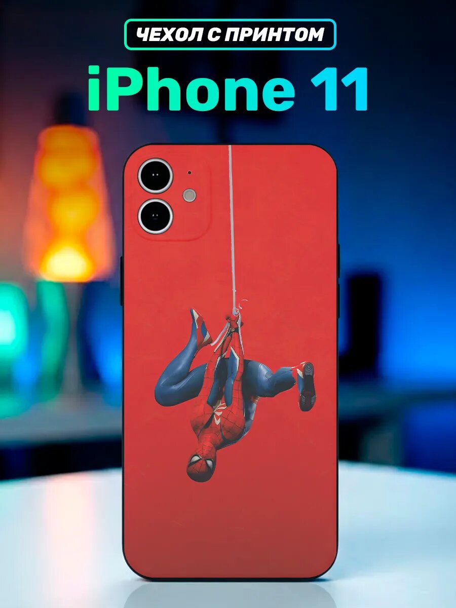 Чехол на iphone 11 Marvel Человек Паук