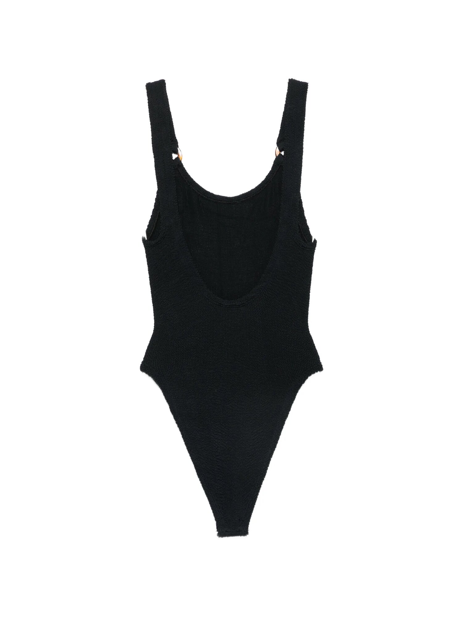 Купальник HUNZA G Domino crinkle-effect swimsuit, размер OneSize, черный — фото 1