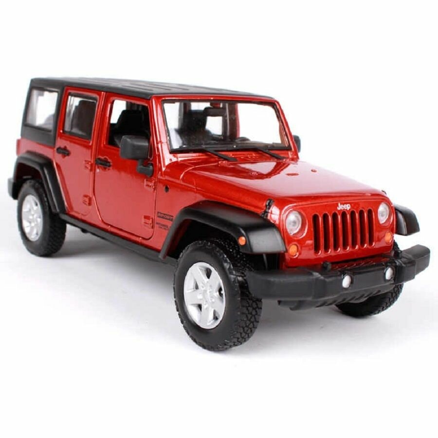 Maisto Машинка металлическая Jeep Wrangler Unlimited 2015, 1:24, красный