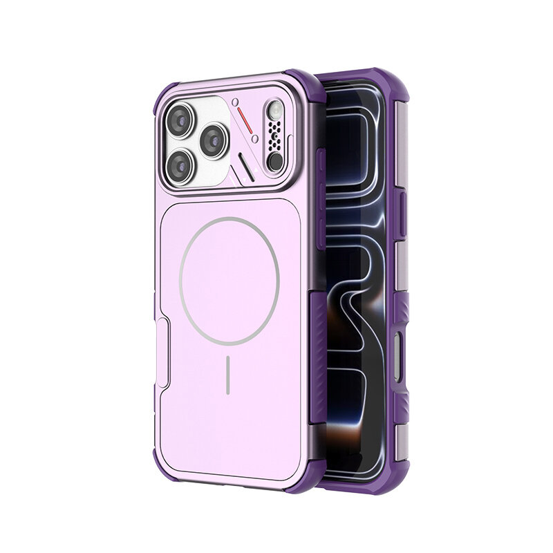 Чехол для Apple iPhone 17 Pro / Айфон 17 Про, матовая поверхность, чехол-кардиомонитор, поликарбонат (PC), защита камеры, ударопрочный, усиленные углы, soft touch, Apple, Apple iPhone 17 Pro, pink,