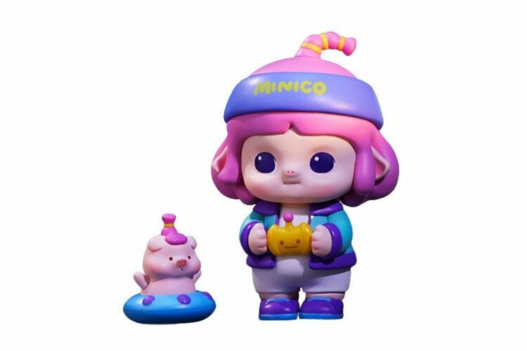 Коллекционные мини-фигурки унисекс POP MART MINICO My Toy Party Collection, Confirmed-Remote Control Spaceship (Open)