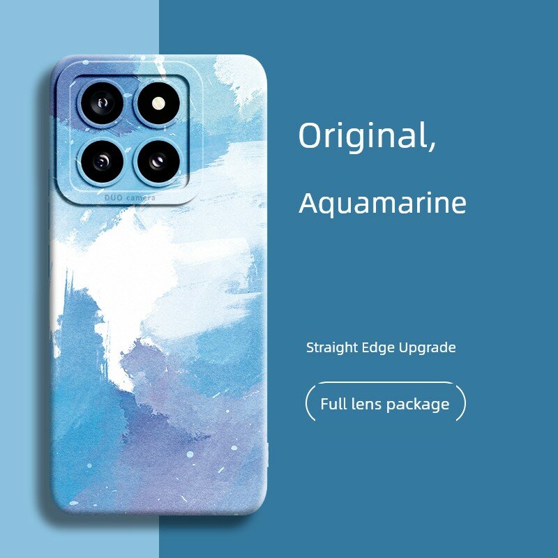 Чехол для Xiaomi 12S Pro в керулевом синем оттенке, антипригарное покрытие, премиум силикон для защиты телефона