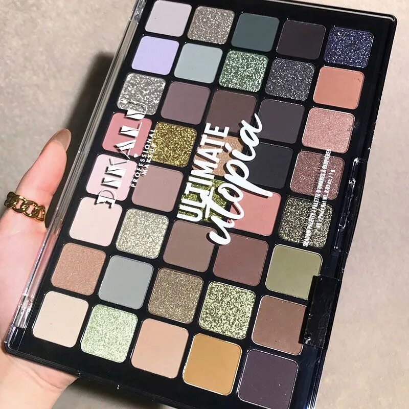 NYX Professional Makeup Ultimate Eyeshadow Palette 40 матовых сатиновых металлических цветов, оттенок: Ultimate Utopia, 40 г