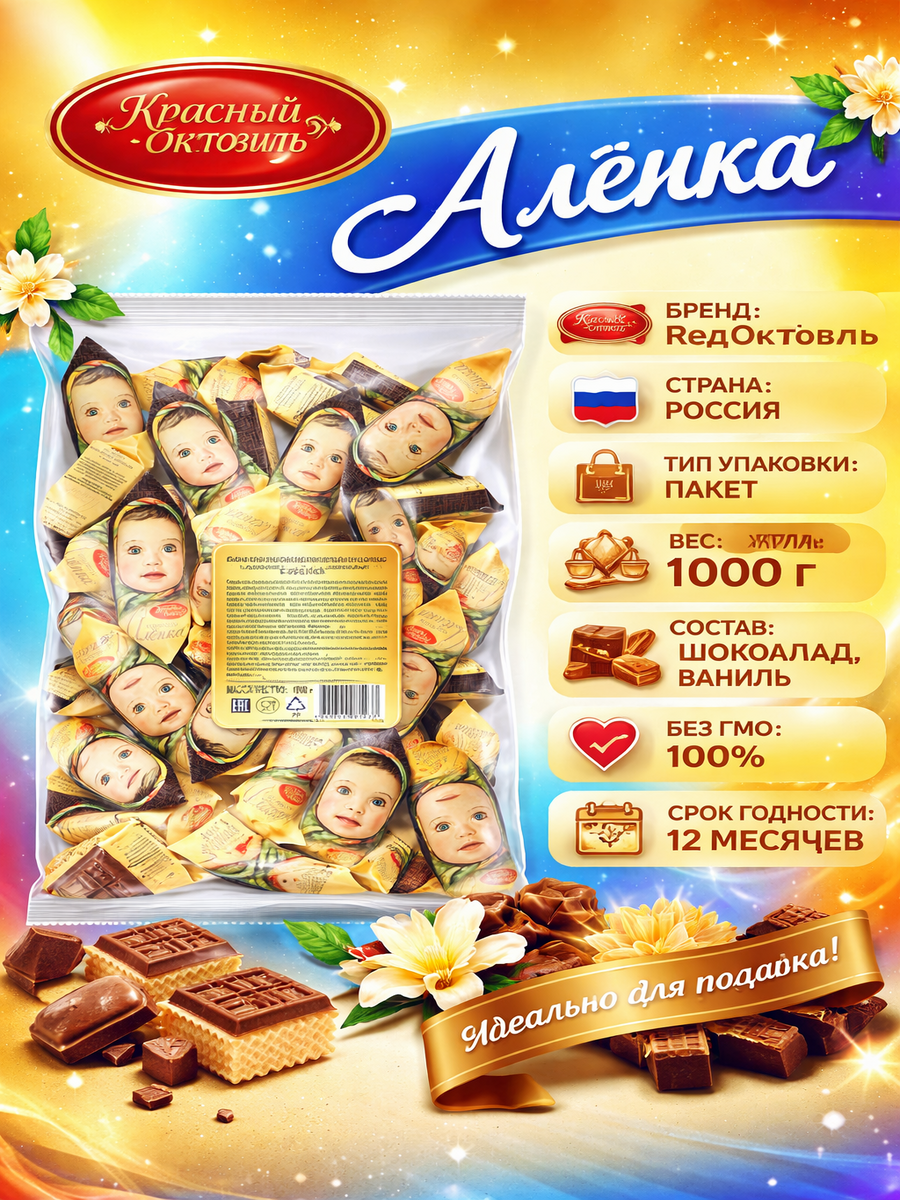 Конфеты Красный Октябрь Аленка шоколадные, 1кг