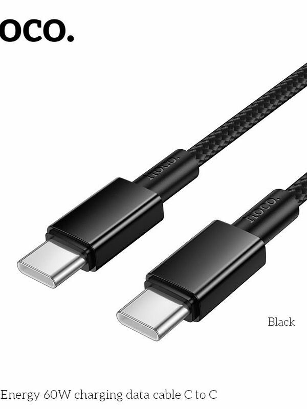 Кабель зарядки и передачи данных HOCO X119 usb-c to usb-c чёрный