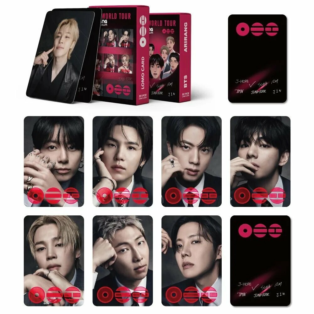 KPOP 55шт/коробка BTS Фотокарточки BTS WORLD TOUR ARIRANG LOMO Card