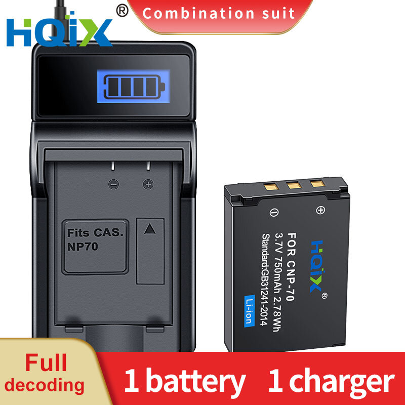 HQIX для CASIO EX-Z250BE Z250PK Z250GD V9 V10 Z250 Z300 Z150 камера NP-70 зарядное устройство Аккумулятор