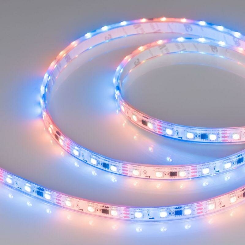 Лента светодиодная SPI-PFS-B60-12mm 12V RGB-PX3 14.4Вт/м IP68 5060 герметичная бегущий огонь (уп.5м) Arlight 026155(3)