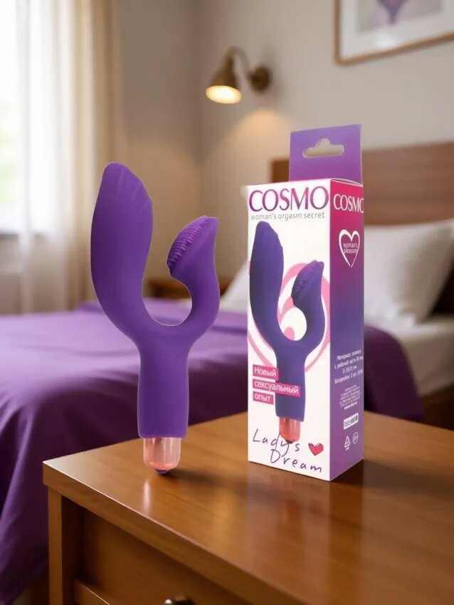 COSMO Вибромассажер из силикона Lady's Dream (CSM-23072), фиолетовый