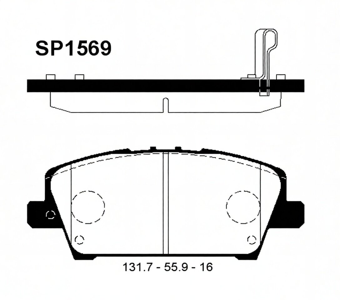 Колодки тормозные HONDA CIVIC Hatchback 05- передние SP1569 Sangsin brake арт. SP1569