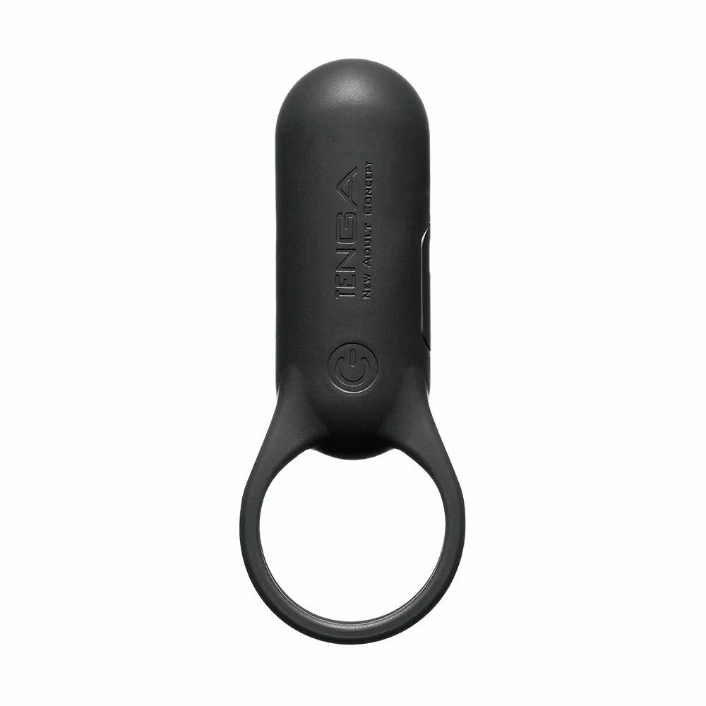 Эрекционное кольцо Tenga SVR+ Black с вибрацией, силикон, 9,7 см