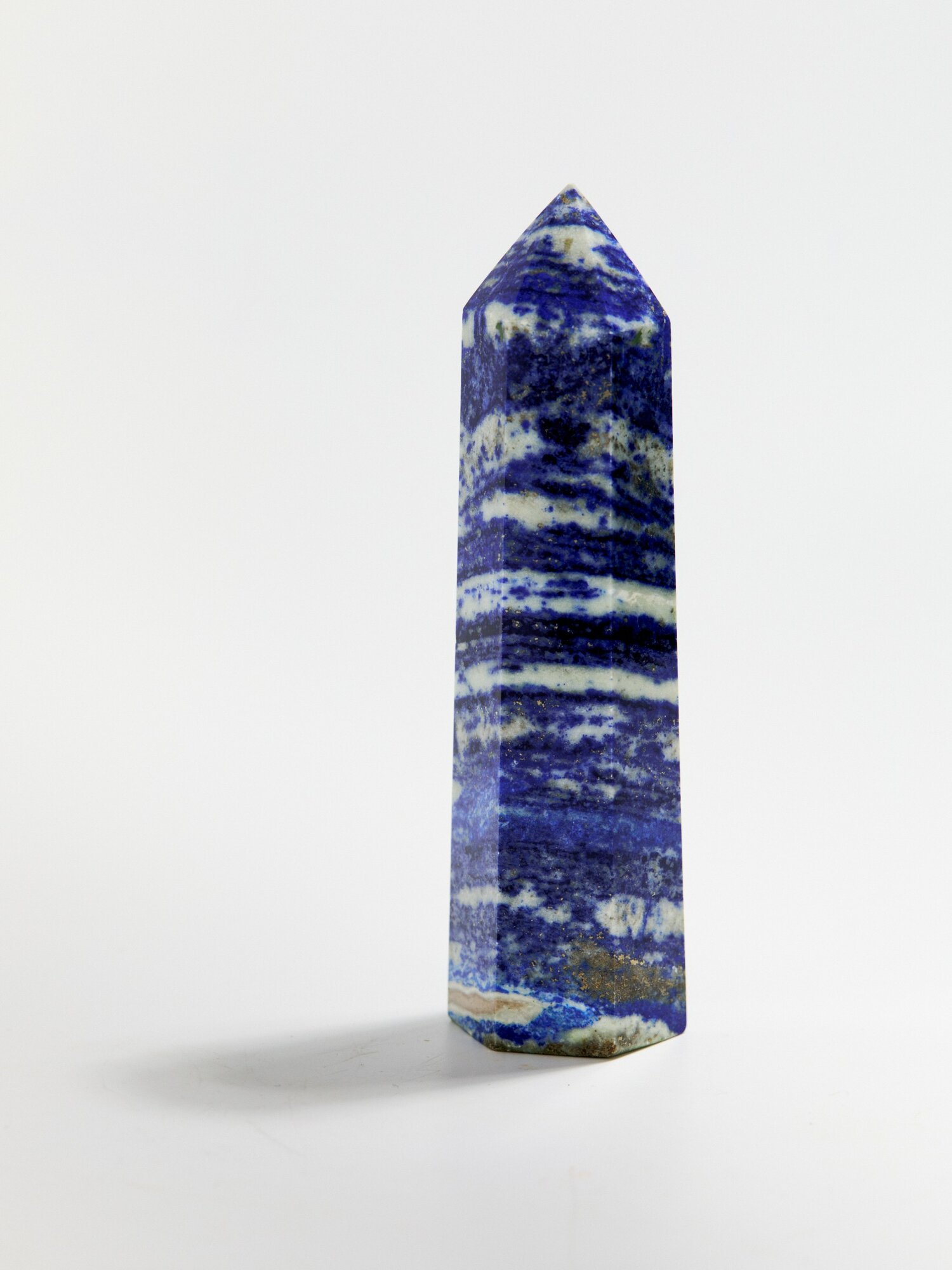 Лапис Лазурит кристалл QUARZ, 16 см, натуральный камень, 1 шт.
