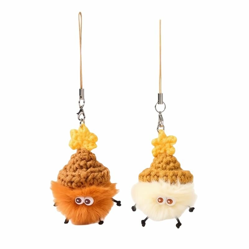 Miniso Сяо NISI Коллекция Смартфоны Двойной Очаровательный Милый Стиль Плюшевые Брелки 3 см 4 см 8 см Длина Корпуса