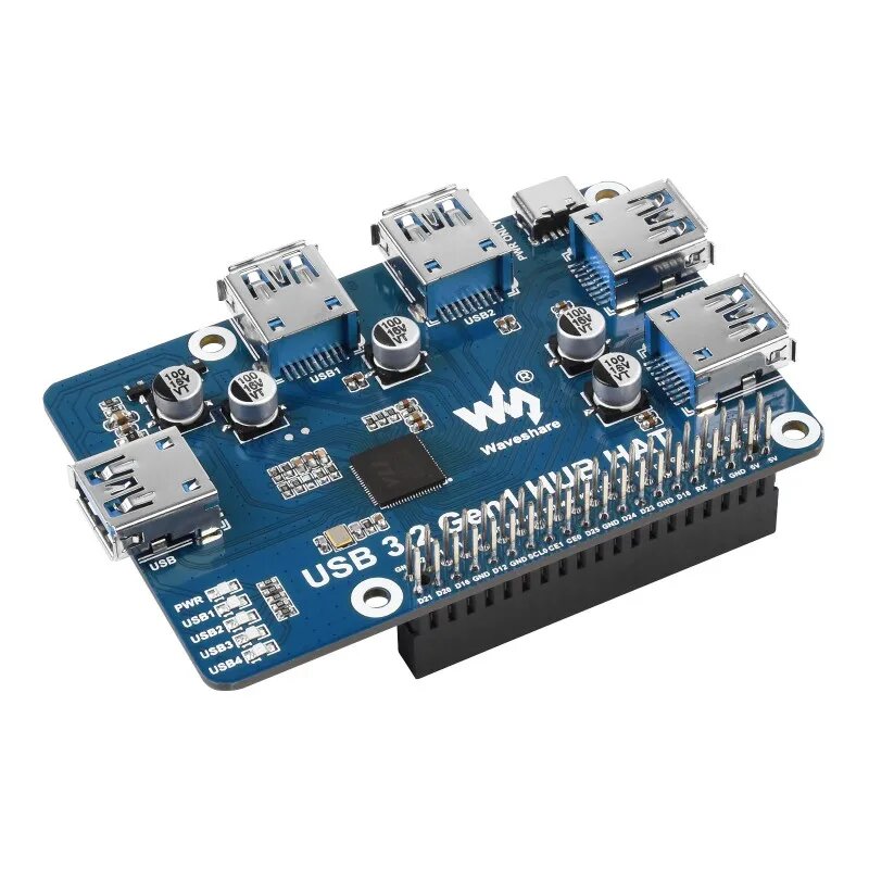 Waveshare USB 3.2 Gen1 HUB для Raspberry Pi