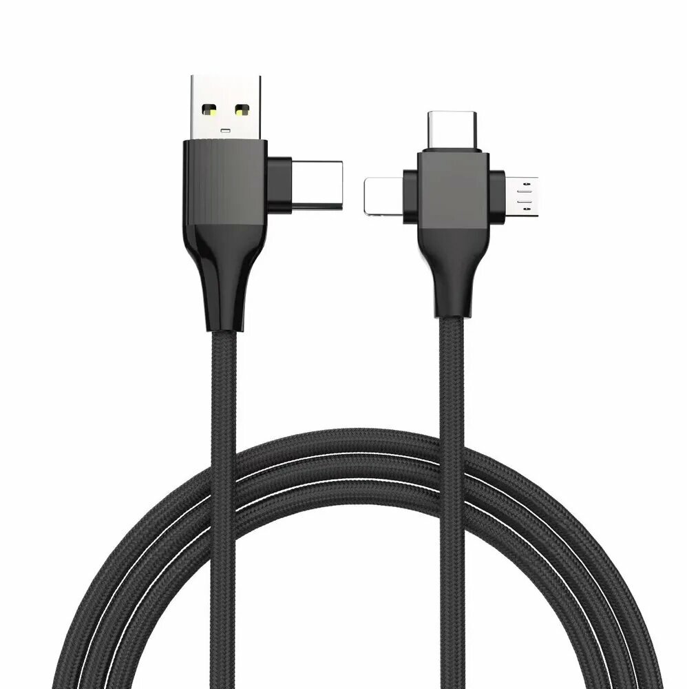 Кабель для мобильных устройств USB Type-C/Apple 30-pin, 1 м, черный
