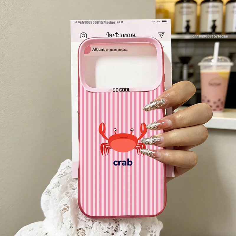 Чехол для iPhone 16, краб, полоска, style 5