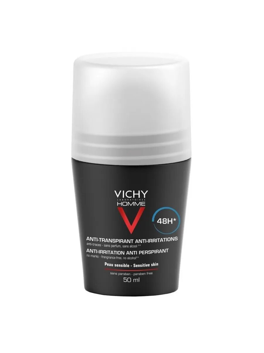 Дезодорант-шарик Виши (Vichy) Homme 48 ч для чувствительной