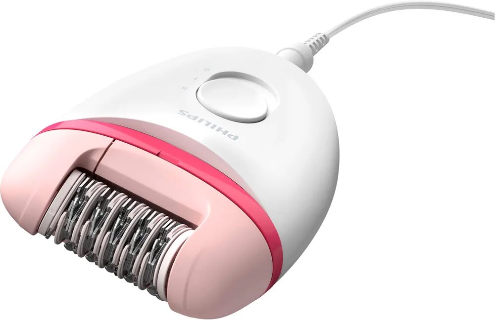 Эпилятор Philips BRE235/00 Satinelle, 2 скорости, для тела и чувствительных зон, белый/розовый — фото 1