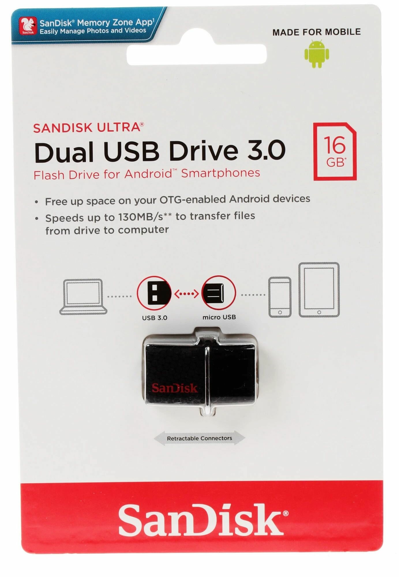 Память USB Flash SANDISK Ultra Dual 3.0 (Sandisk Ultra Dual 3.0) - USB3.2