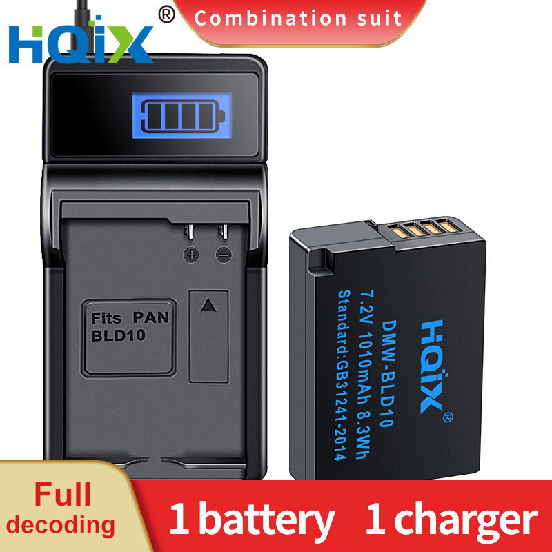 HQIX для Panasoinc DMC-G3 DMC-GF2 DMC-GX1 камера DMW-BLD10 зарядное устройство Аккумулятор