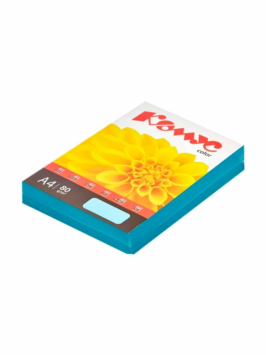 Комус Color Бумага цветная голубая пастель, 80 г/м2, А4, 500 л.
