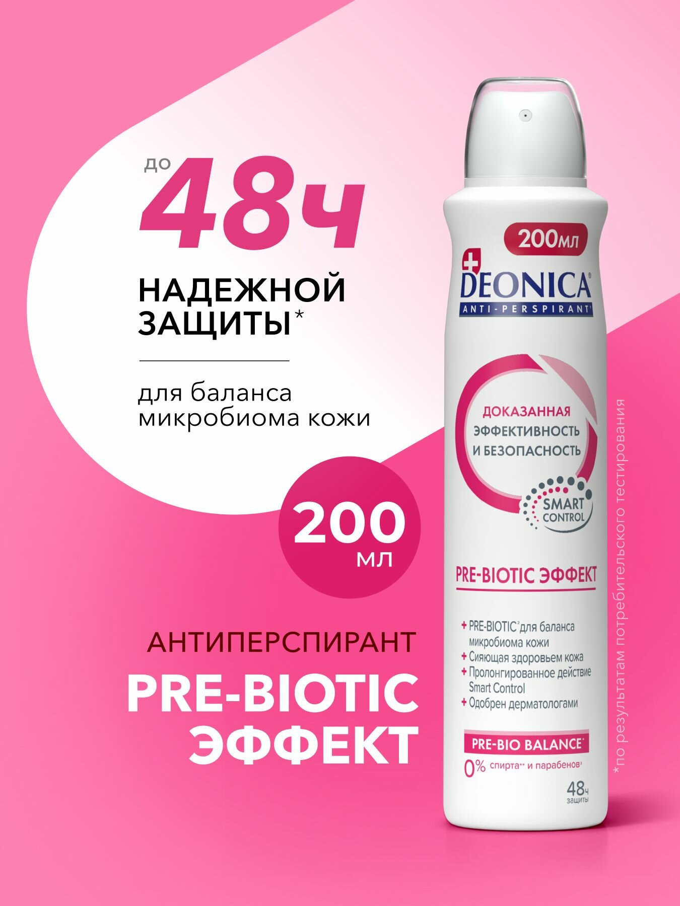 Дезодорант антиперспирант женский спрей Deonica Pre-Biotic Эффект 200 мл пребиотик