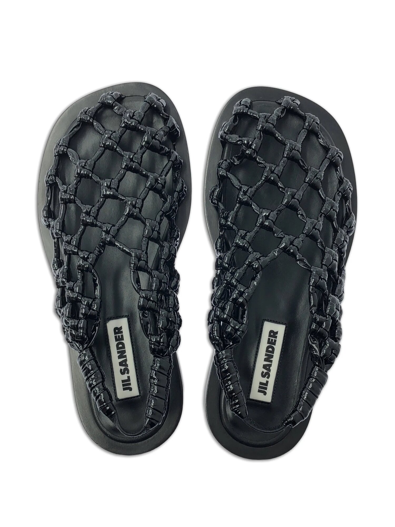 Босоножки Jil Sander Knotted cage sandals, размер 39, black/black — фото 1