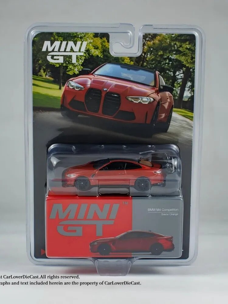 Машинка TSM MINI GT 1/64 #811 BMW M4 Competition (G82) Sahkir Orange Blister Packaging Die-cast Alloy Car Model Collection Toy Gift