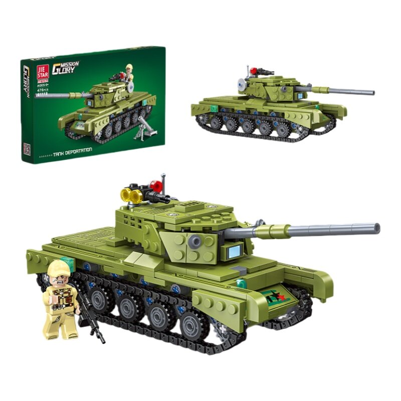 Модель строительного блока JIE STAR IS-3 heavy tank small particle military DIY assembly building block