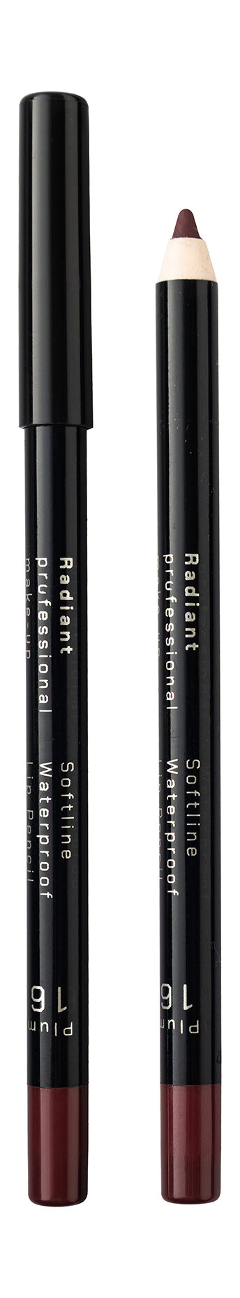 RADIANT PROFESSIONAL MAKE-UP Карандаш для губ Softline Waterproof Lip Pencil водостойкий, 1,2 г, 16 Слива