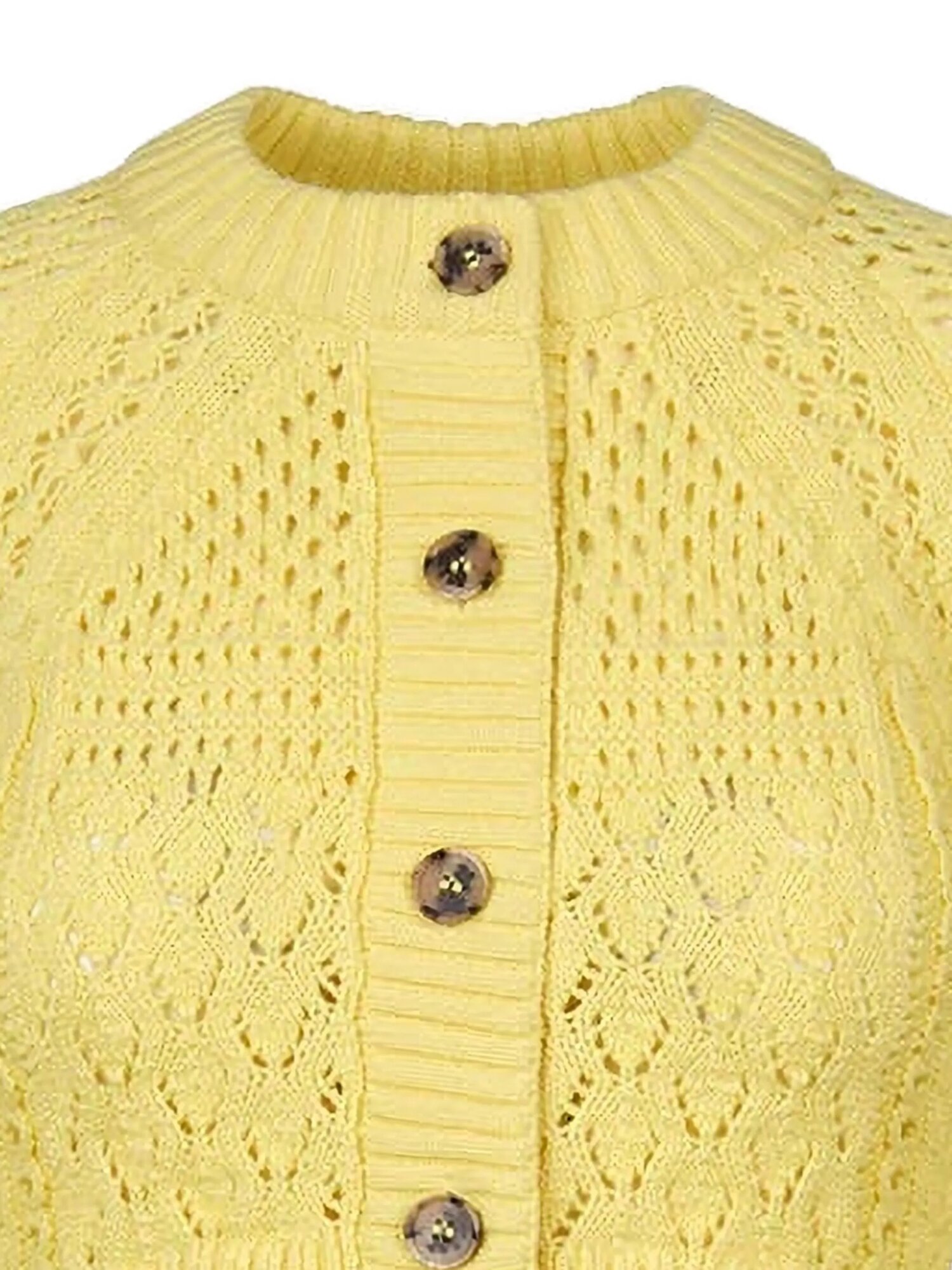 Кардиган Smythe Crochet-knit button-up cardigan, размер 40, ochre yellow — фото 1
