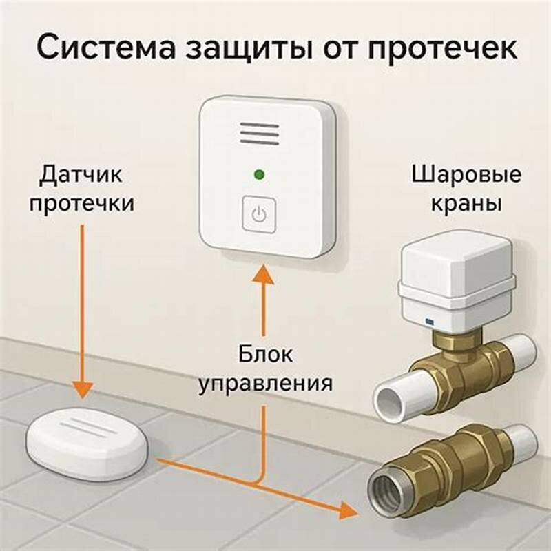 Беспроводной датчик для системы защиты от протечек воды