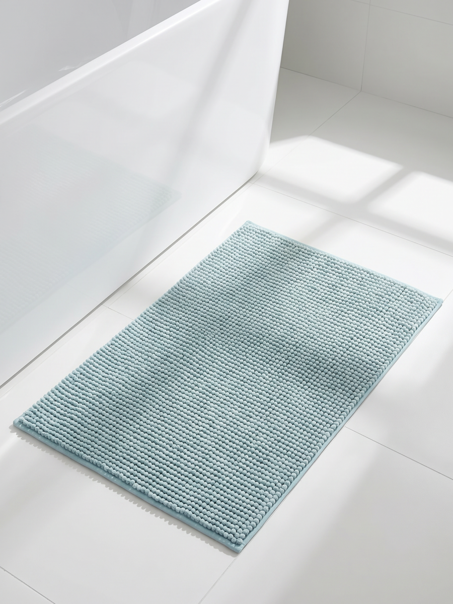 Коврик для ванной и туалета 40x60 Arya home Softy, антискользящий, мятный