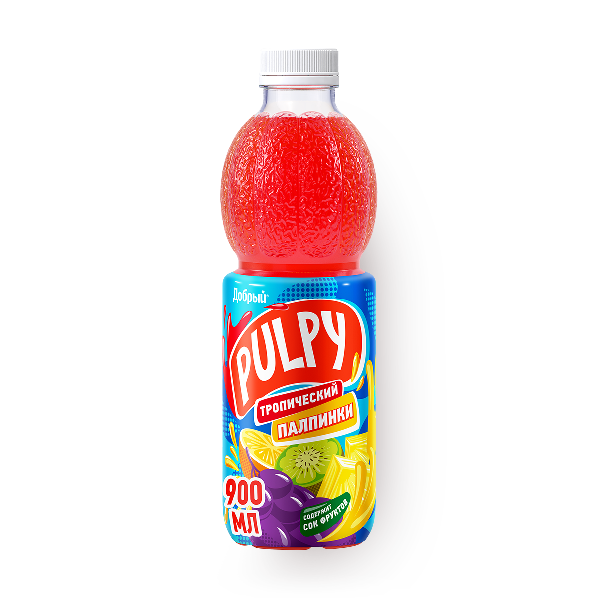 Напиток Добрый Pulpy, тропический, с мякотью, 900 мл, 1 упаковка