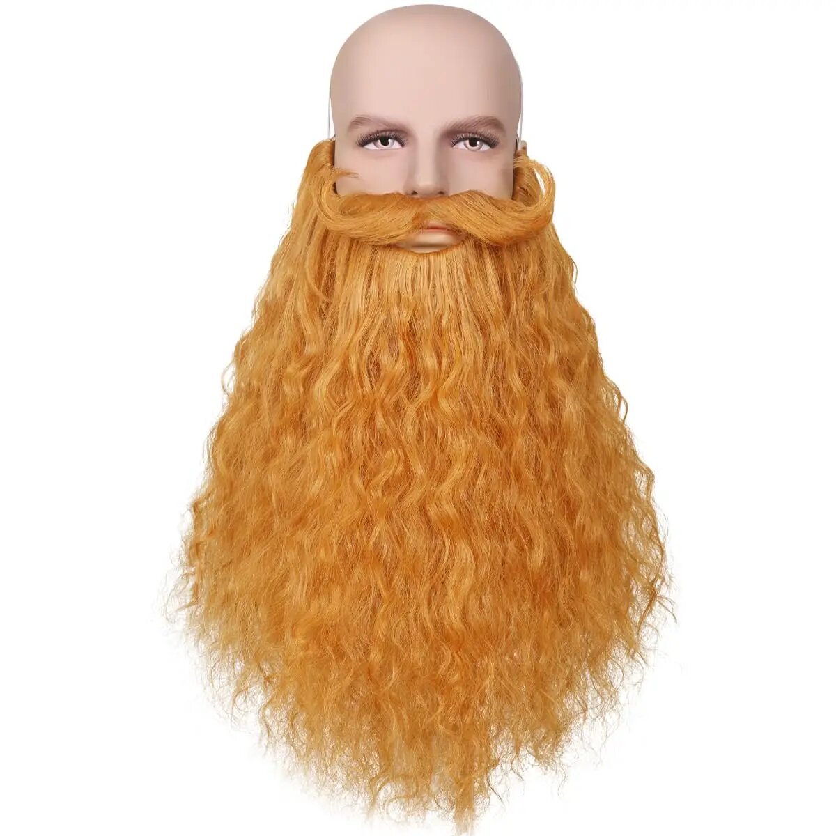 Оранжевая борода с усами для костюма, Ginger