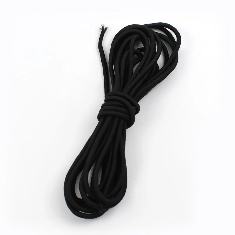 Эластичная лента Meetee 5 мм (10/20/50 м) Черный, Black, 20Meters