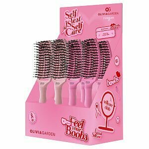 OLIVIA GARDEN Дисплей с щетками Fingerbrush Care Iconic Boar&Nylon 8 штук