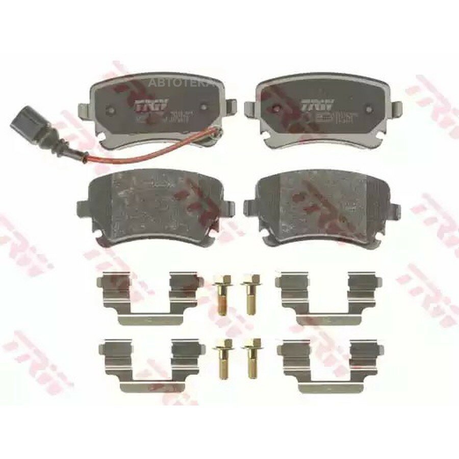 Колодки тормозные дисковые задние комплект VW TRANSPORTER V (2003-2015)/ MULTIVAN V (T15) ( TRW GDB1557