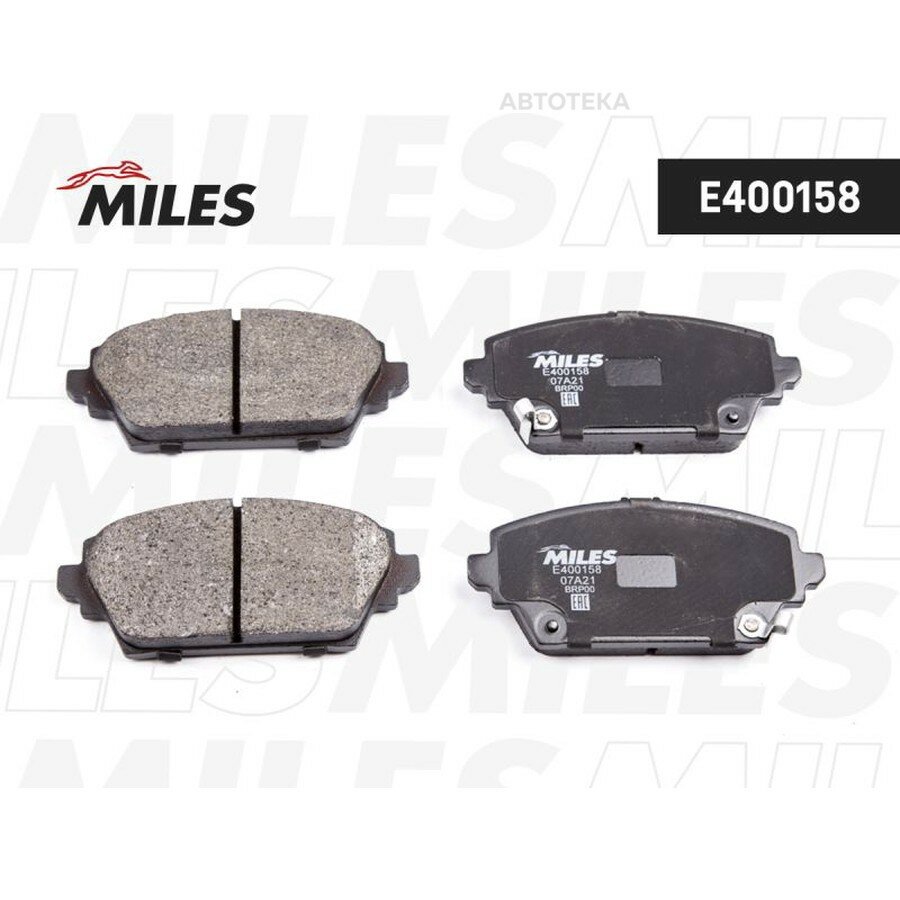 Колодки тормозные NISSAN PRIMERA (P12) 02-/ALMERA 00-05 пер. LowMetallic MILES E400158