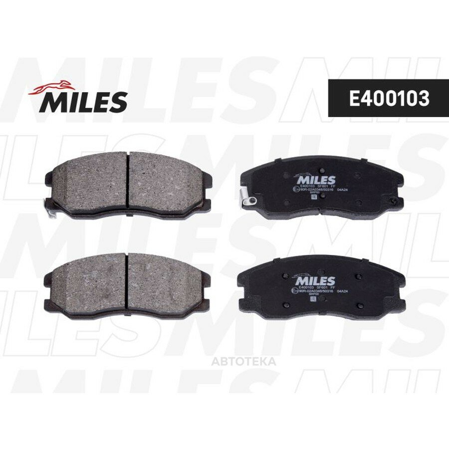 Колодки тормозные передние (без датчика) (Смесь Low-Metallic) CHEVROLET CAPTIVA/OPEL ANTARA 2.0D/2.4/3.2 07- (TRW GDB1715) E400103 MILES E400103