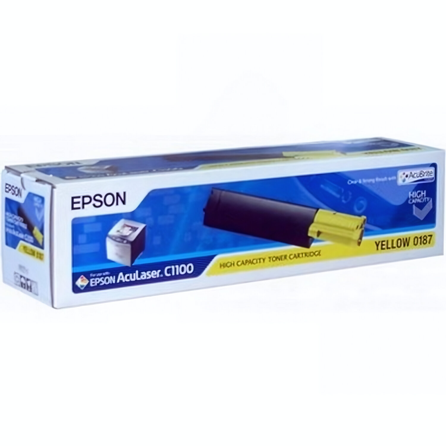 Тонер-картридж Epson C13S050187 желтый для AcuLaser C1100/CX11N/CX11NF - 4000 страниц