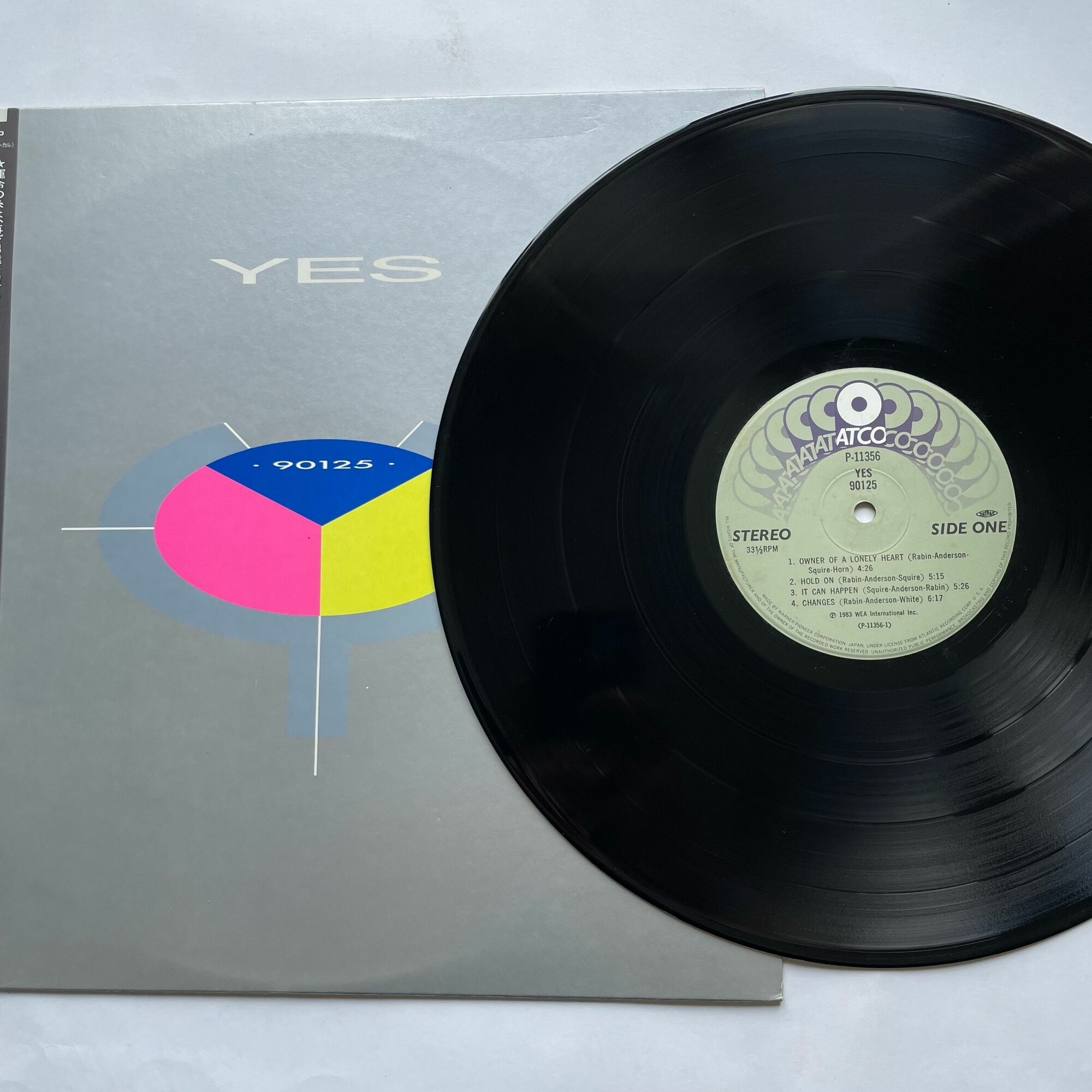 Винтажная виниловая пластинка LP Yes 90125 (Япония 1983) (Оби)