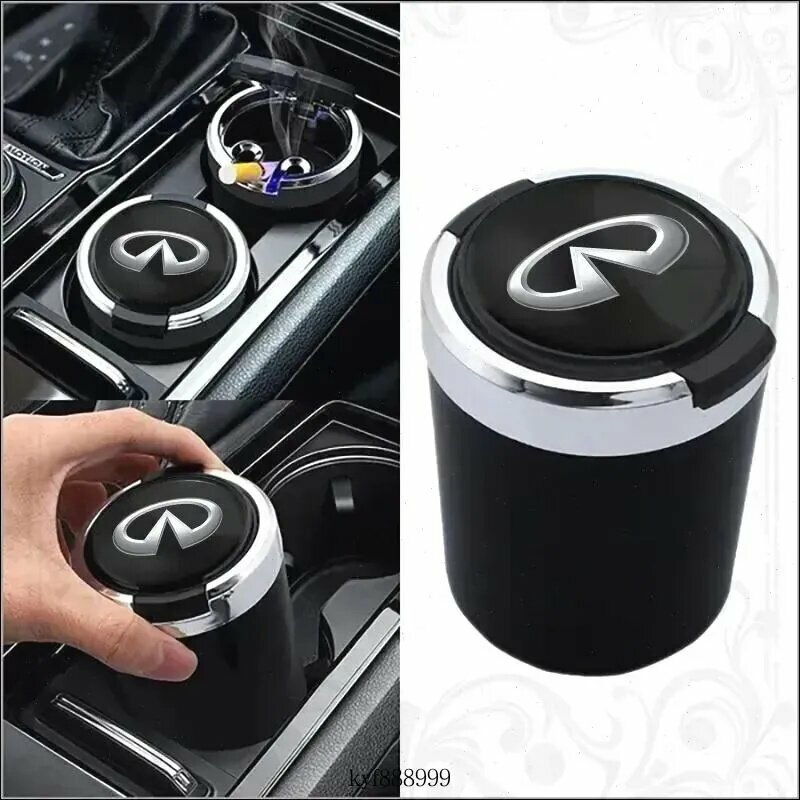 Пепельница автомобильная с логотипом Infiniti, с крышкой и подсветкой Infiniti