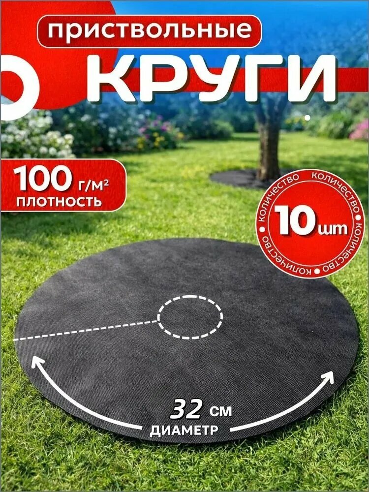 Укрывной материал Спанбонд, 0.32x0.32 м, 100 г-кв. м, 10 шт