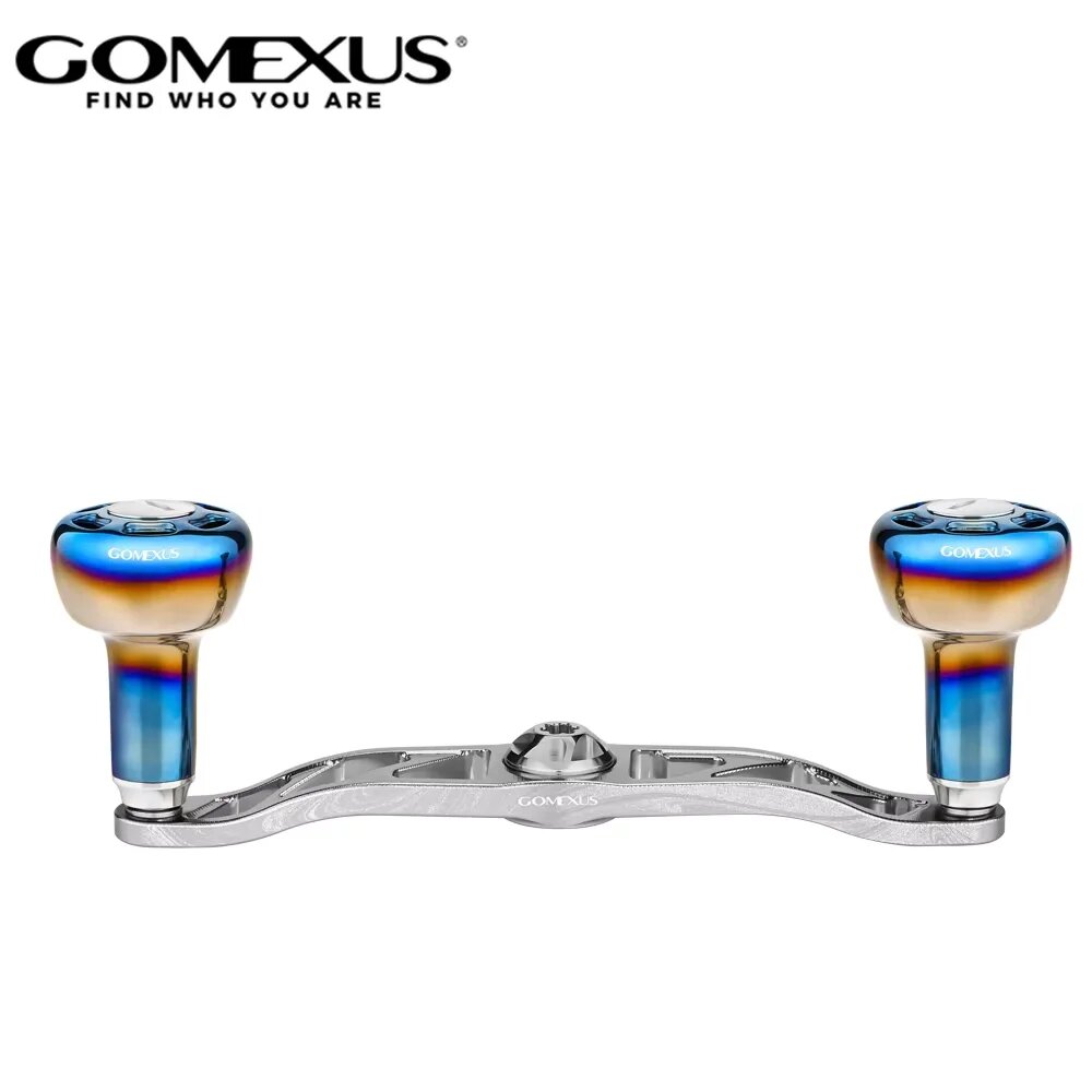Ручка Gomexus 120 мм алюминиевая для катушек Shimano Antares, Daiwa Ryoga, Abu Garcia с титановой ручкой 30 мм