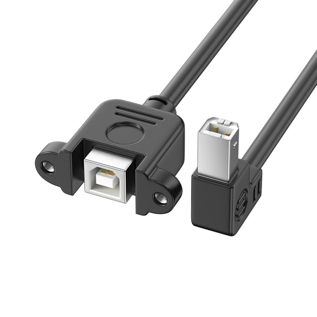USB 2.0 B (папа-мама) удлинитель для панели с винтами, 0.3m - Наклоняйся вверх