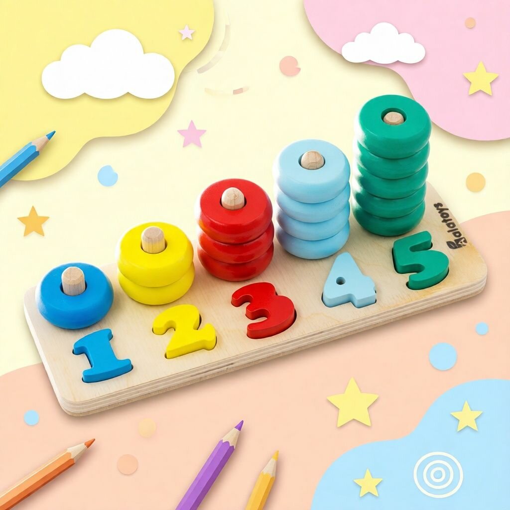 Игрушка - Пирамида счеты, для маленьких